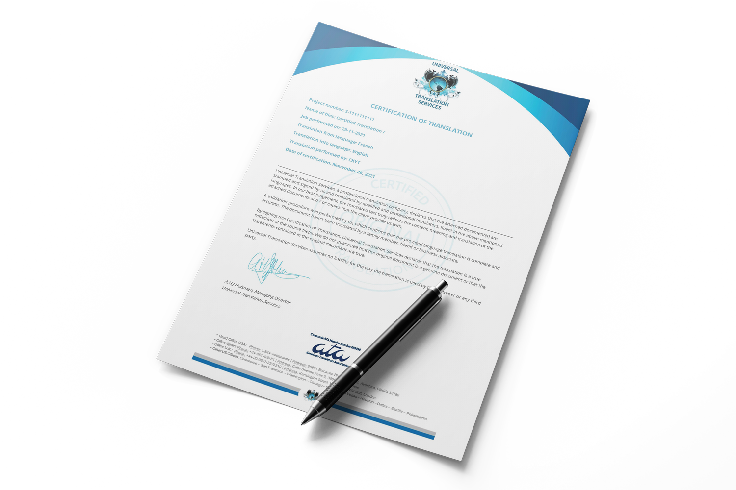 Universal Translation Services -Professional Language Translation